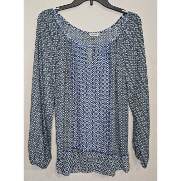 Max Studio | Tops | Max Studio Top Blouse Womens X Multicolor Long ...